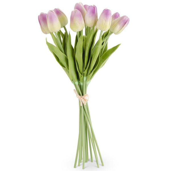 Green Purple Real Touch Mini Tulip Bundle Olive Tree Marketplace
