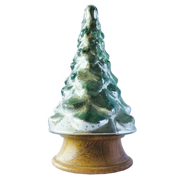 Embossed Recycled Mercury Glass Tree – Olive Tree Marketplace